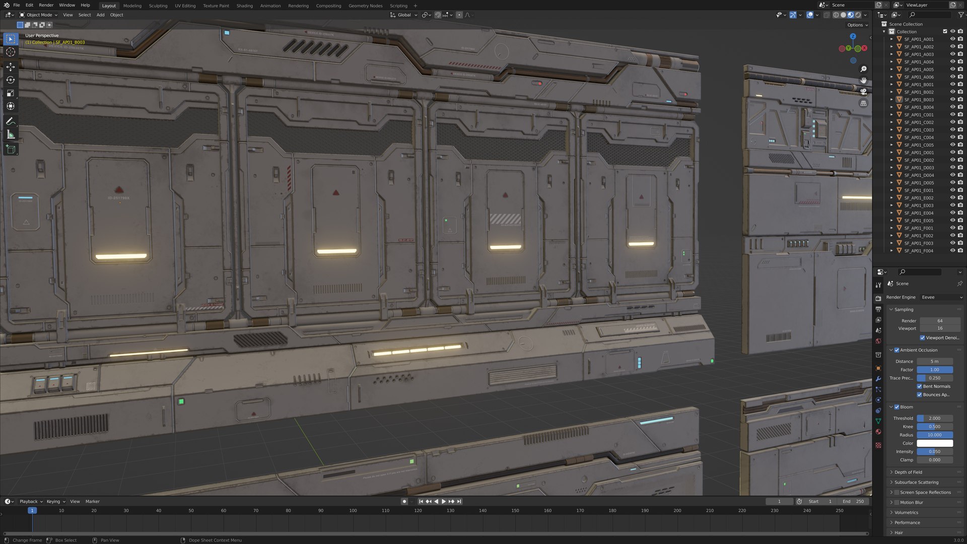 3D Model Sci-Fi Architecture Panels Pack Vol 01 - TurboSquid 1960905