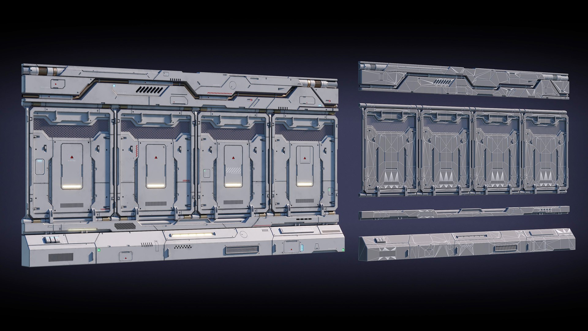 3D Model Sci-Fi Architecture Panels Pack Vol 01 - TurboSquid 1960905