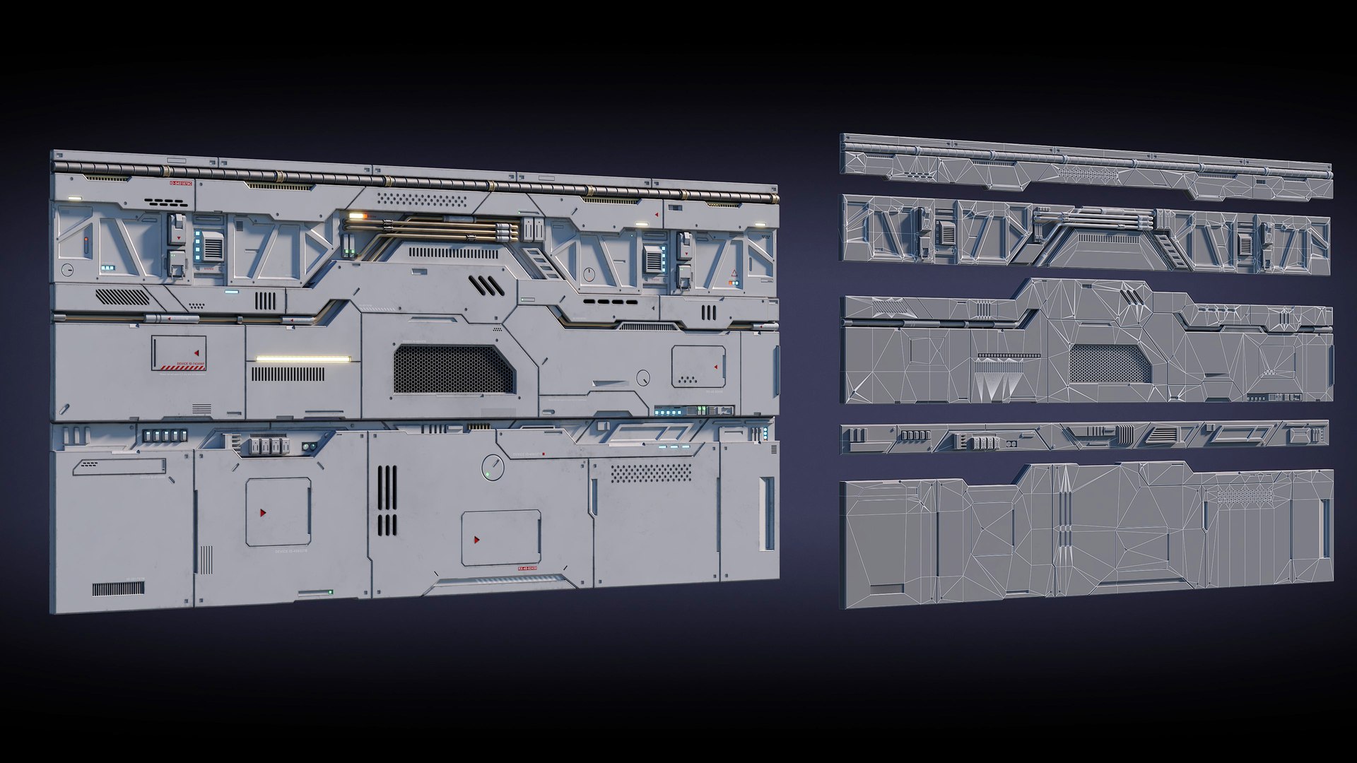 3D Model Sci-Fi Architecture Panels Pack Vol 01 - TurboSquid 1960905