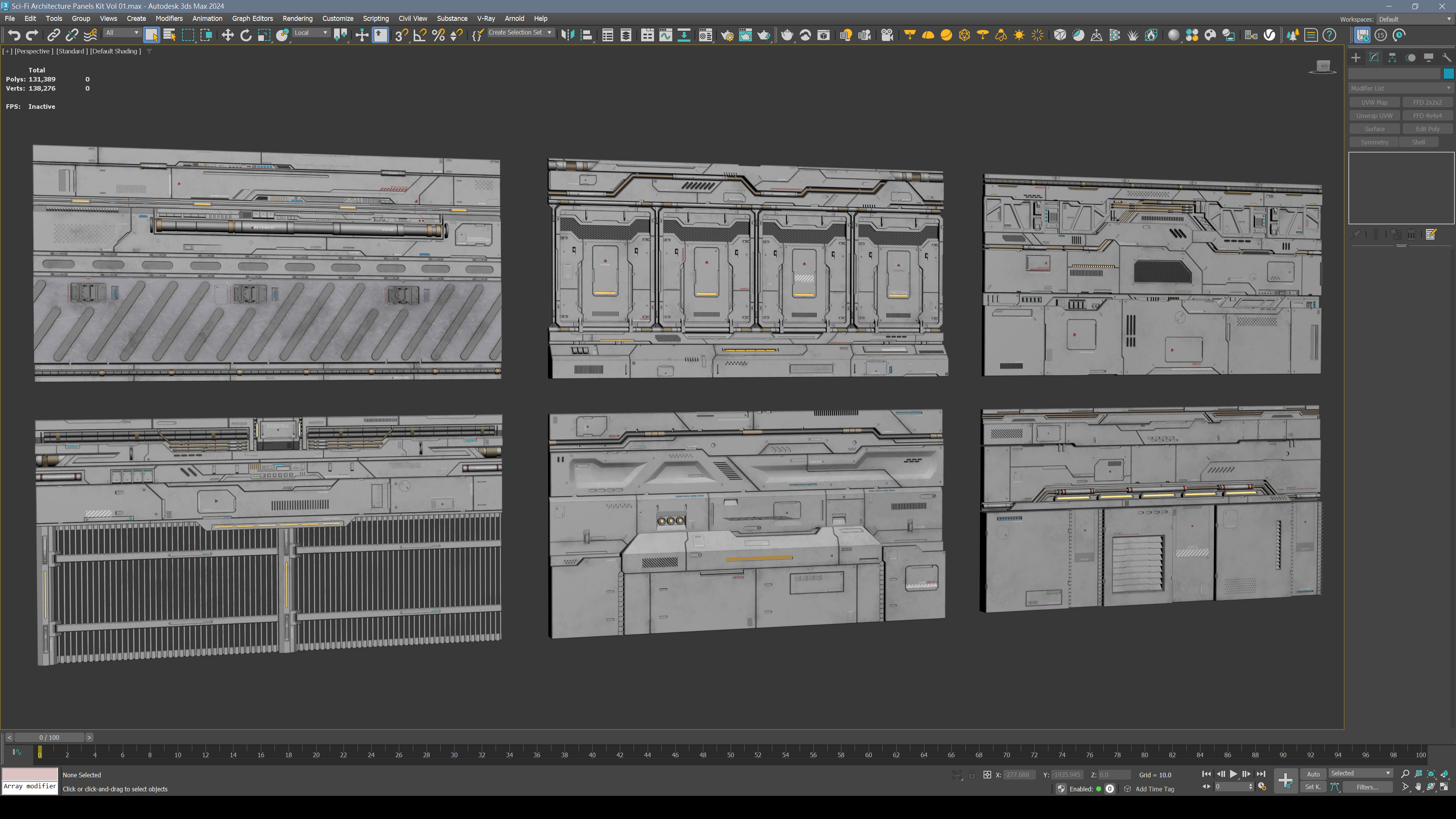 공상 과학 아키텍처 패널 팩 vol 01 3D 모델 - TurboSquid 1960905