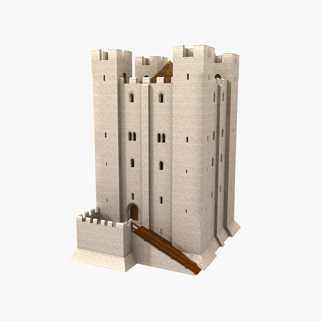 3d c4d medieval norman castle hedingham