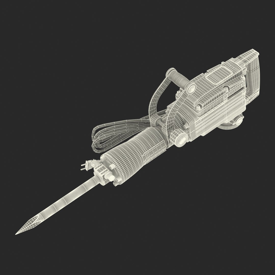 3d Electric Demolition Jack Hammer Model