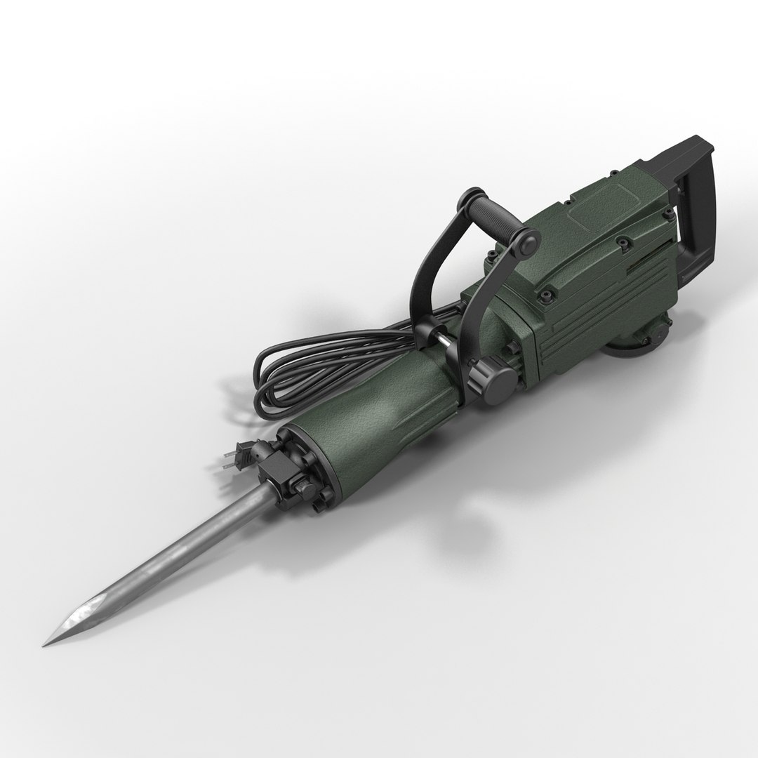 3d Electric Demolition Jack Hammer Model