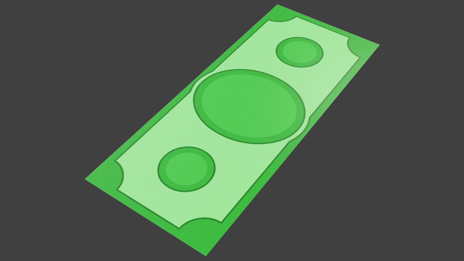 Cartoon Money Bill V1 model - TurboSquid 2004388