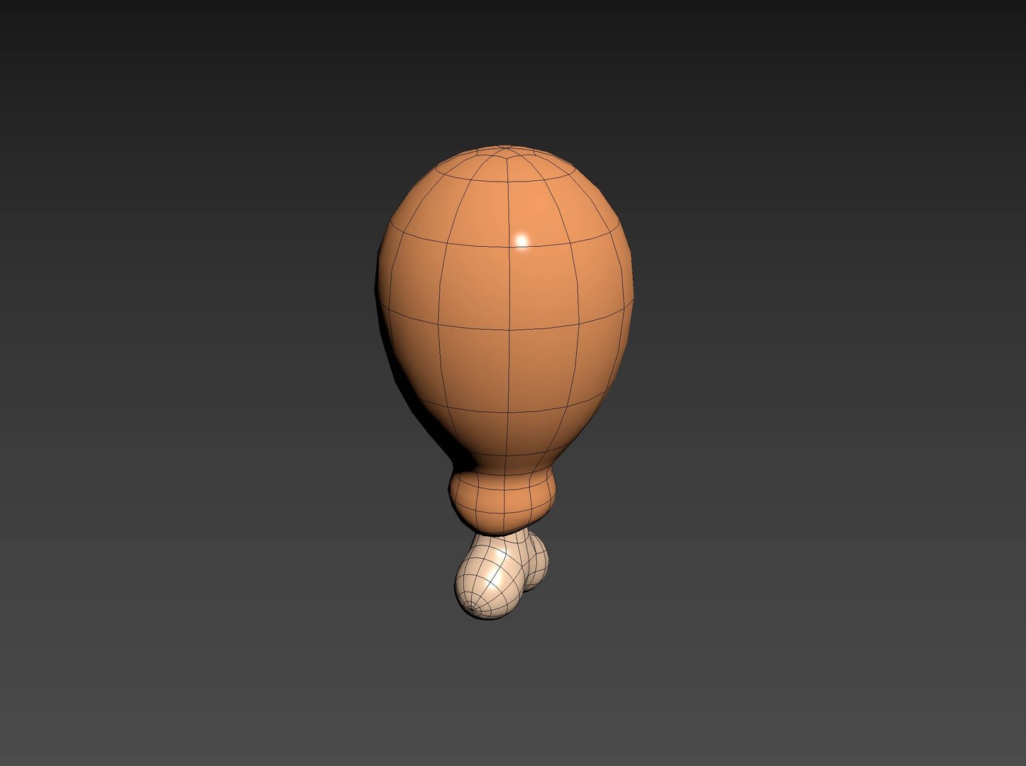3D Cartoon Chicken Leg Model - TurboSquid 2315473