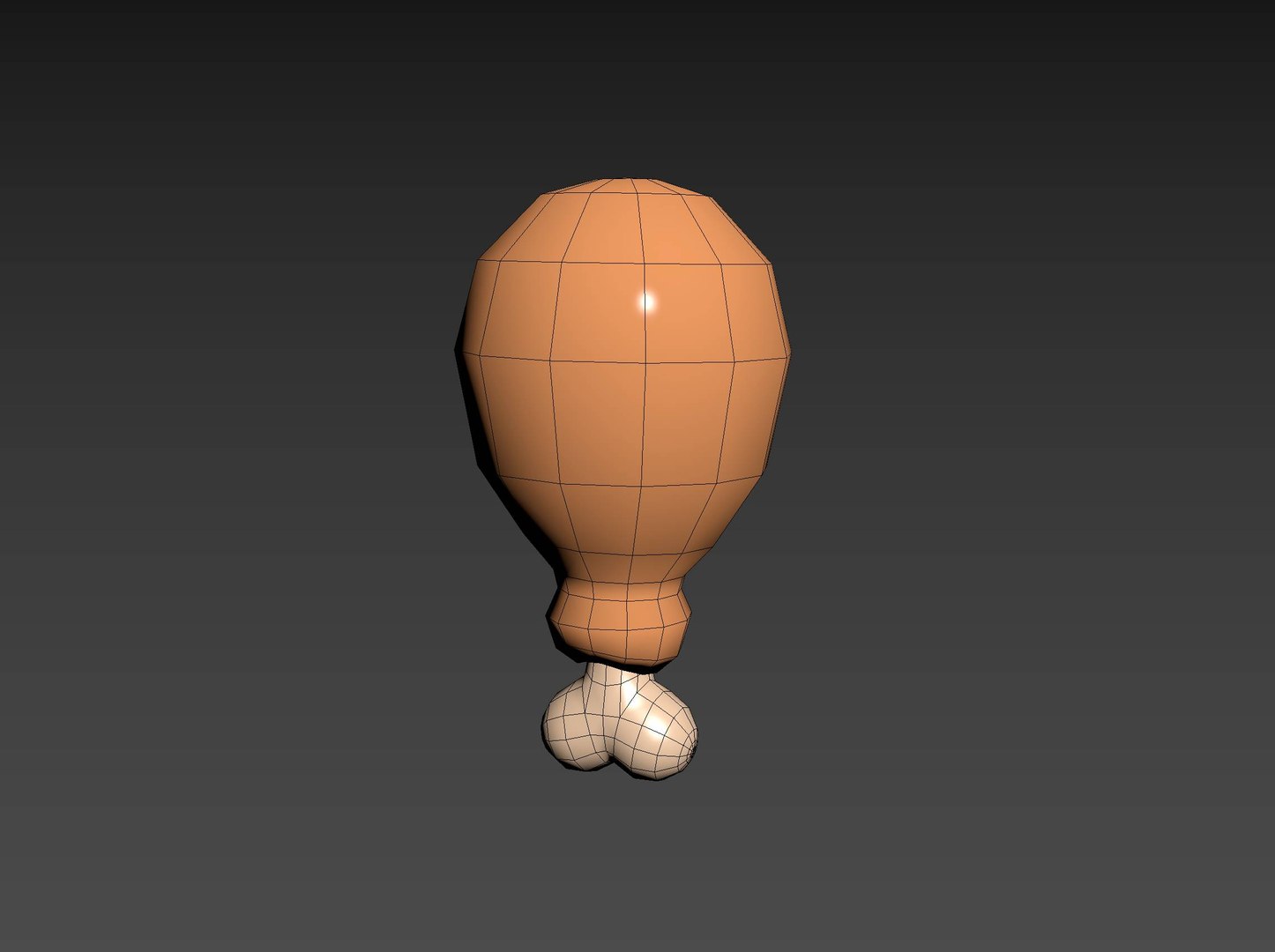 3D Cartoon Chicken Leg Model - TurboSquid 2315473