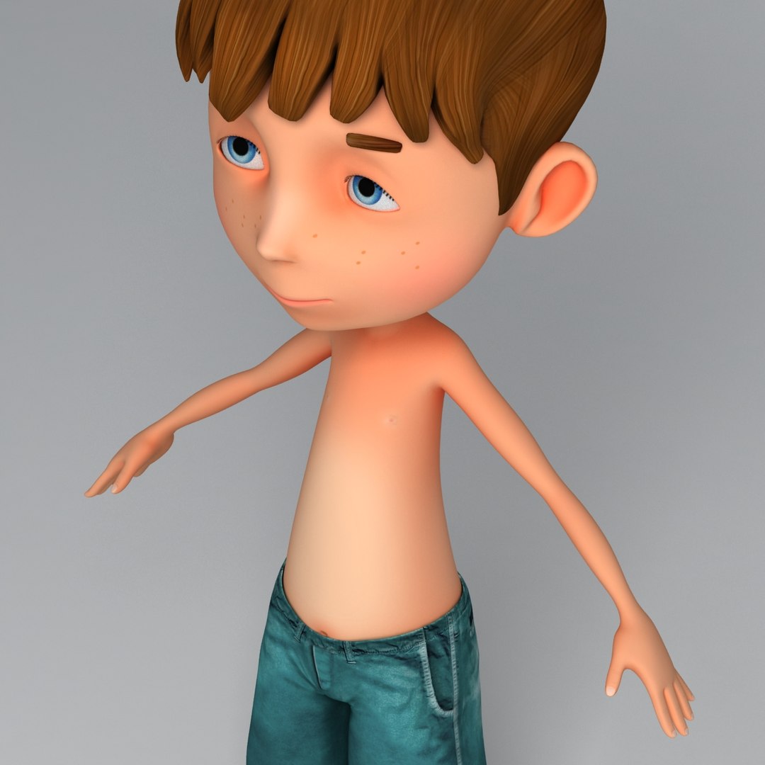 3d Model Cartoons Boy Steve