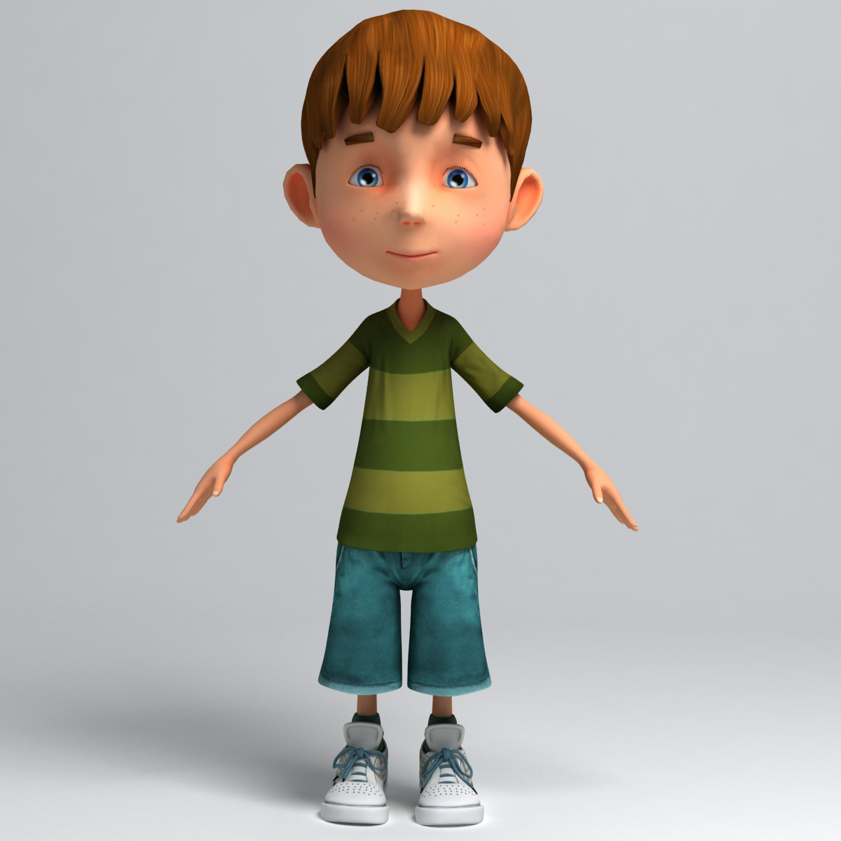 3d model cartoons boy steve