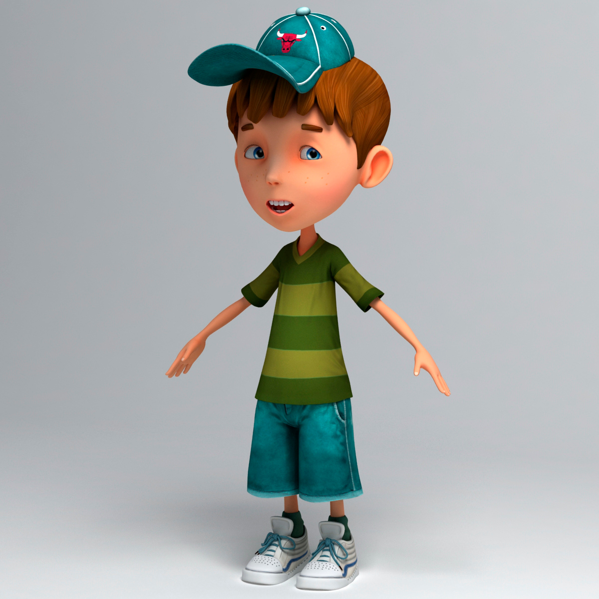 3d model cartoons boy steve