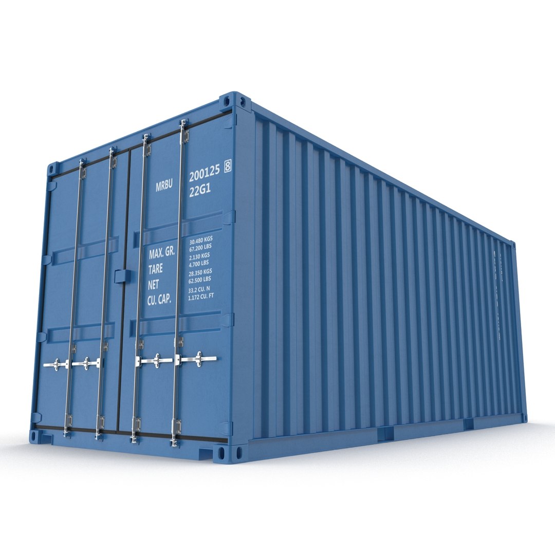 20 Ft Iso Container 3d Max