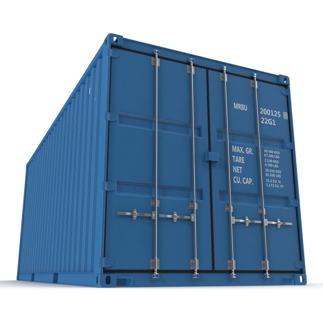 20 Ft Iso Container 3d Max