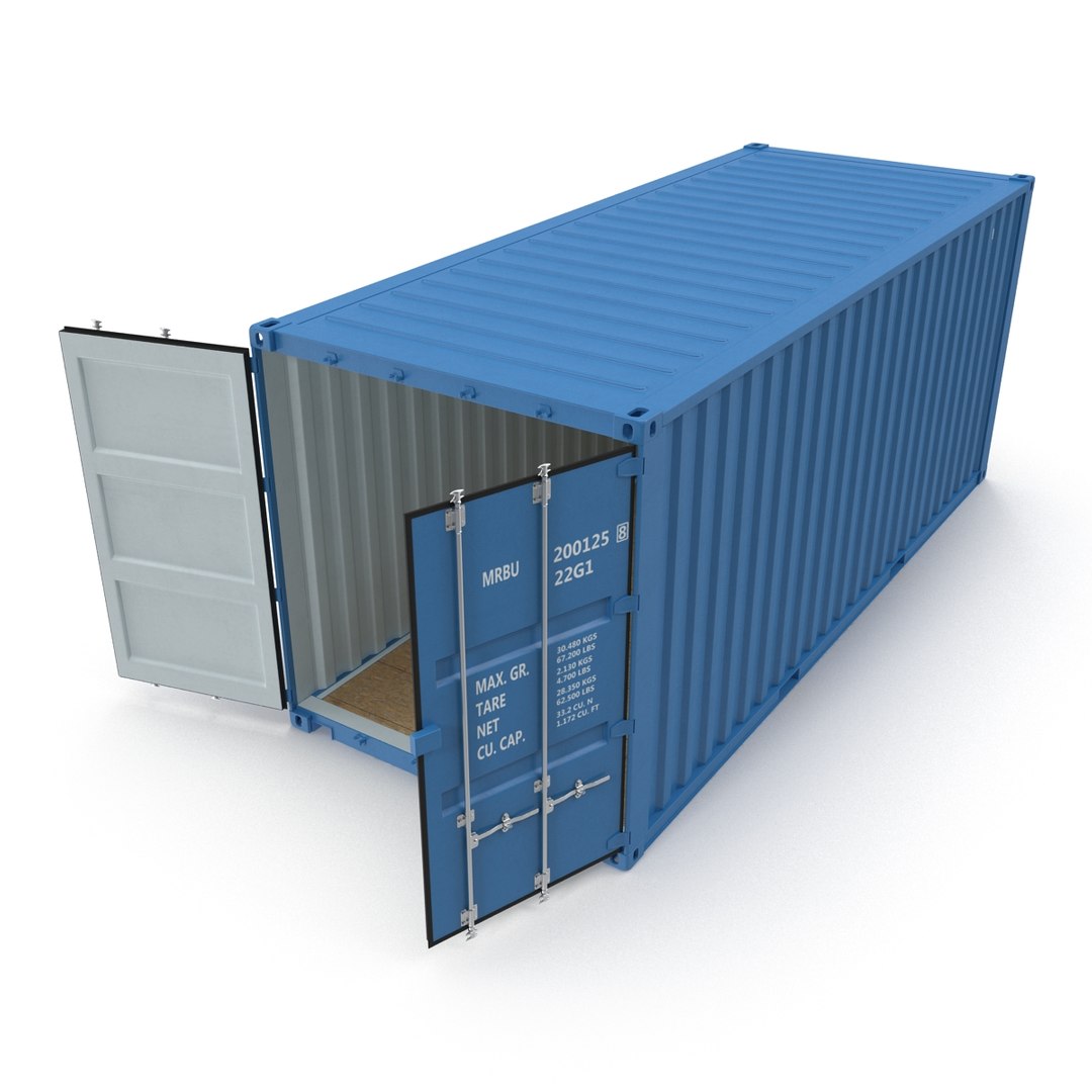 20 Ft Iso Container 3d Max