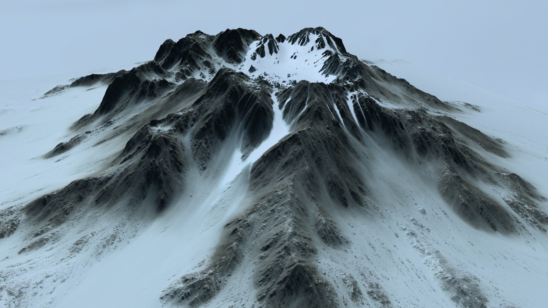3d Snow Mountain Model