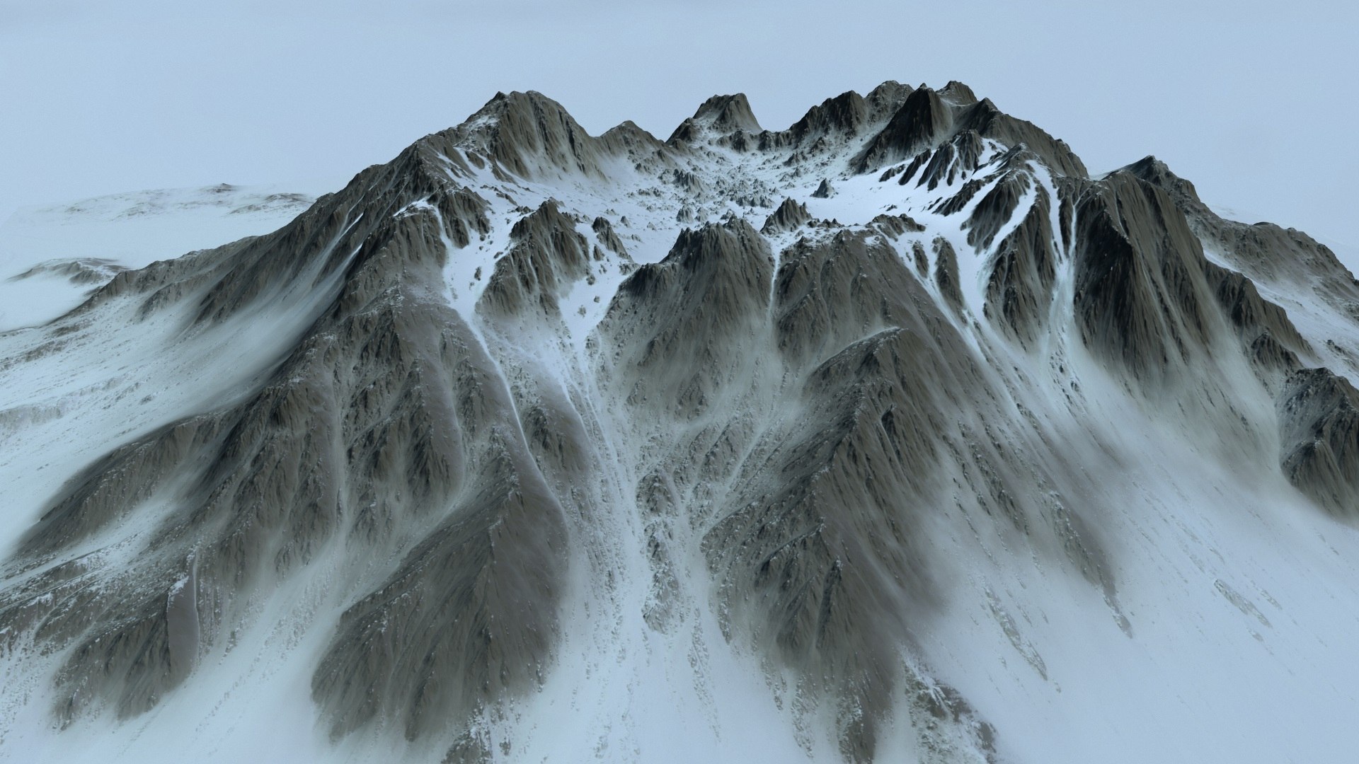 3d Snow Mountain Model