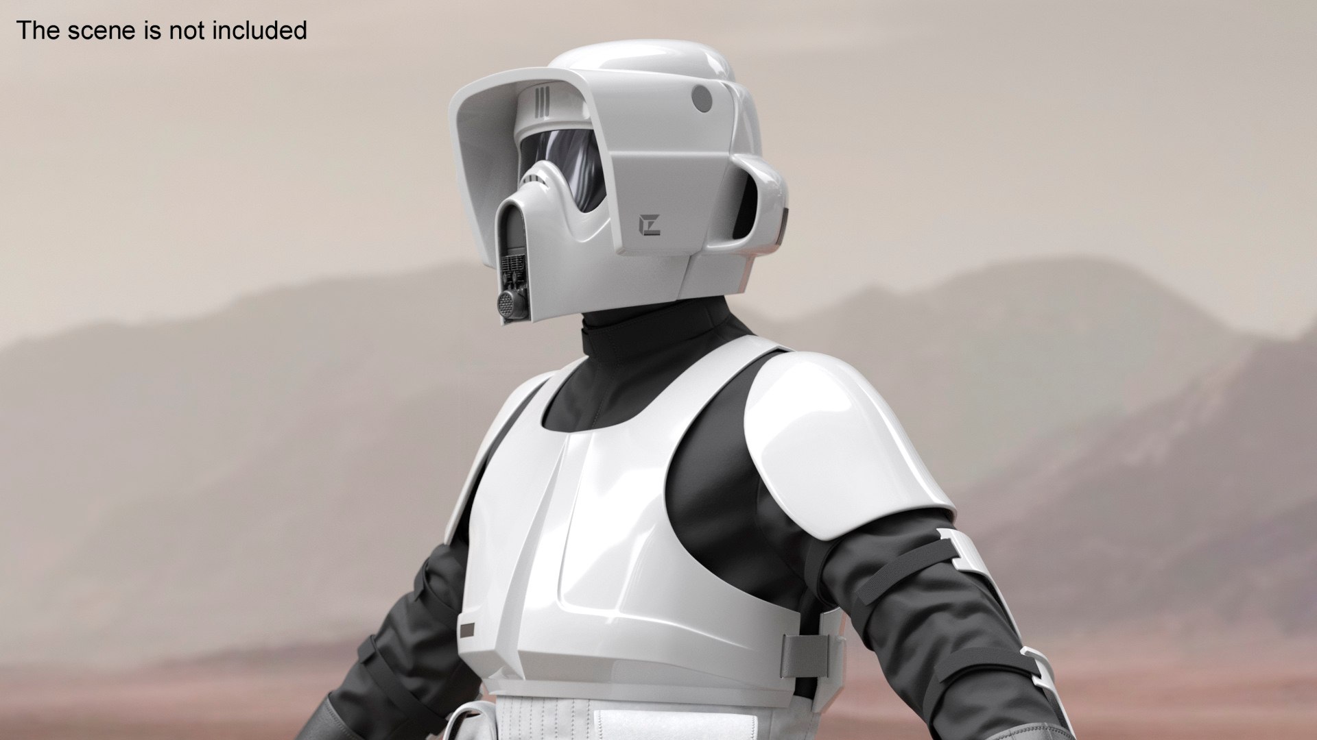 3D Star Wars Trooper Armor With Long Blaster Rifle Used Model ...