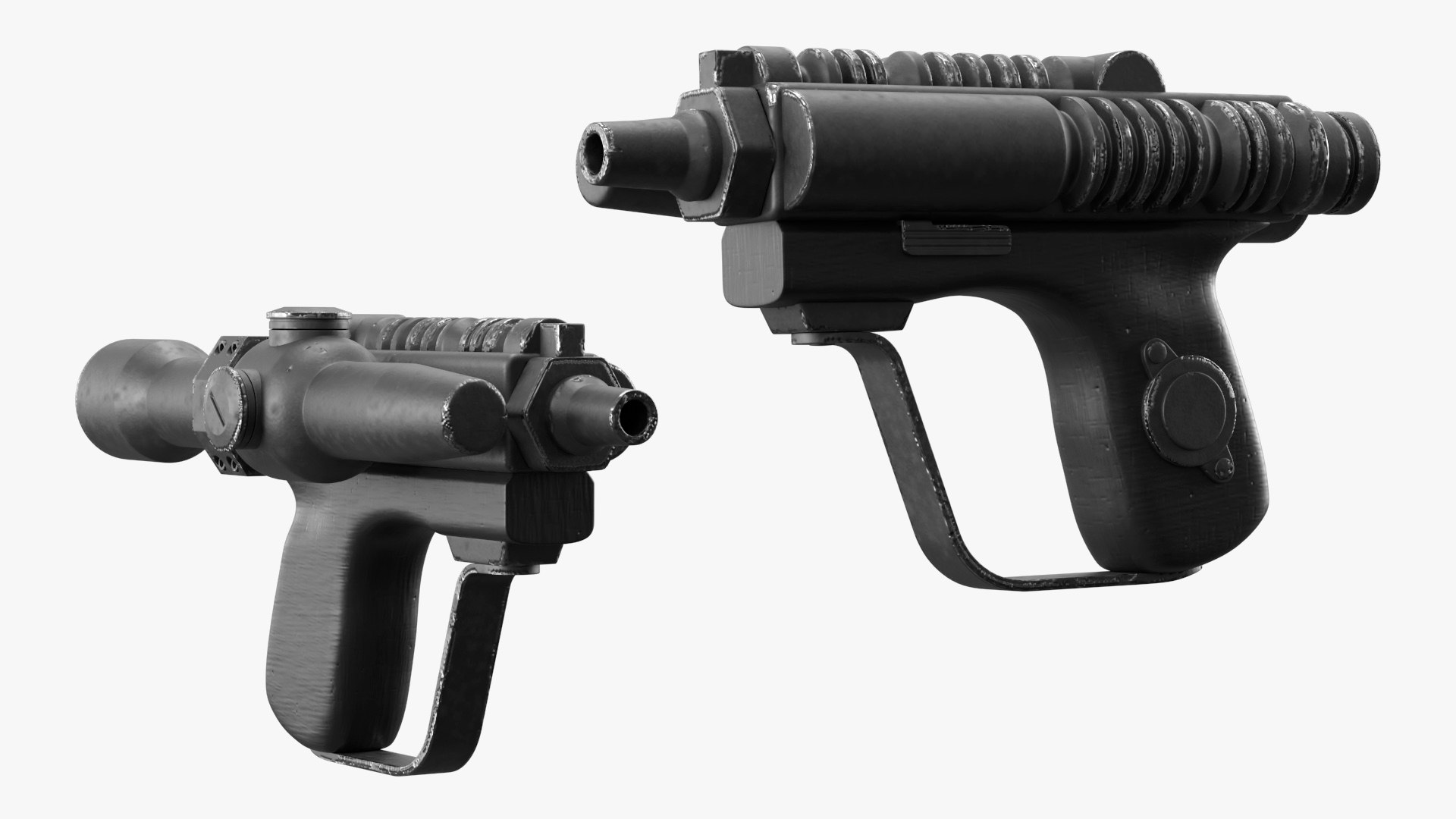 3D Star Wars Trooper Armor With Long Blaster Rifle Used Model ...