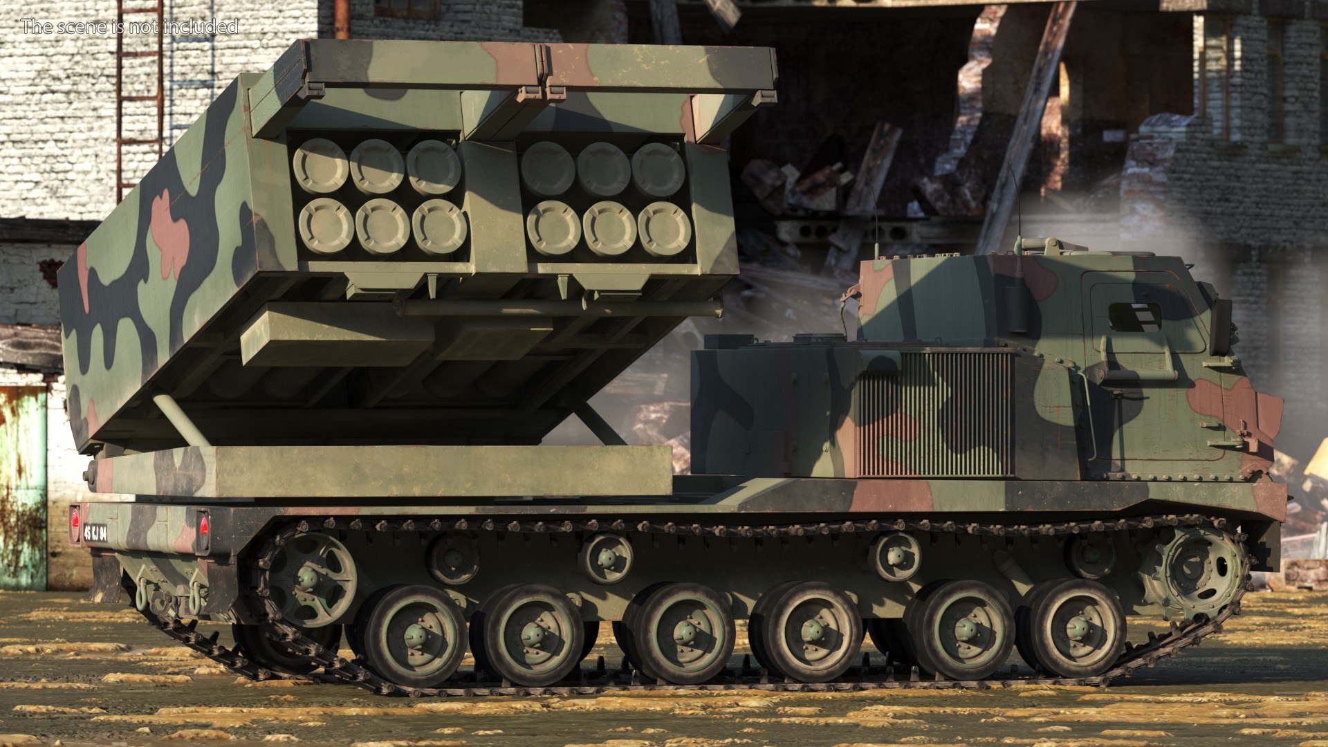 3d multiple rocket launcher m270 mlrs model