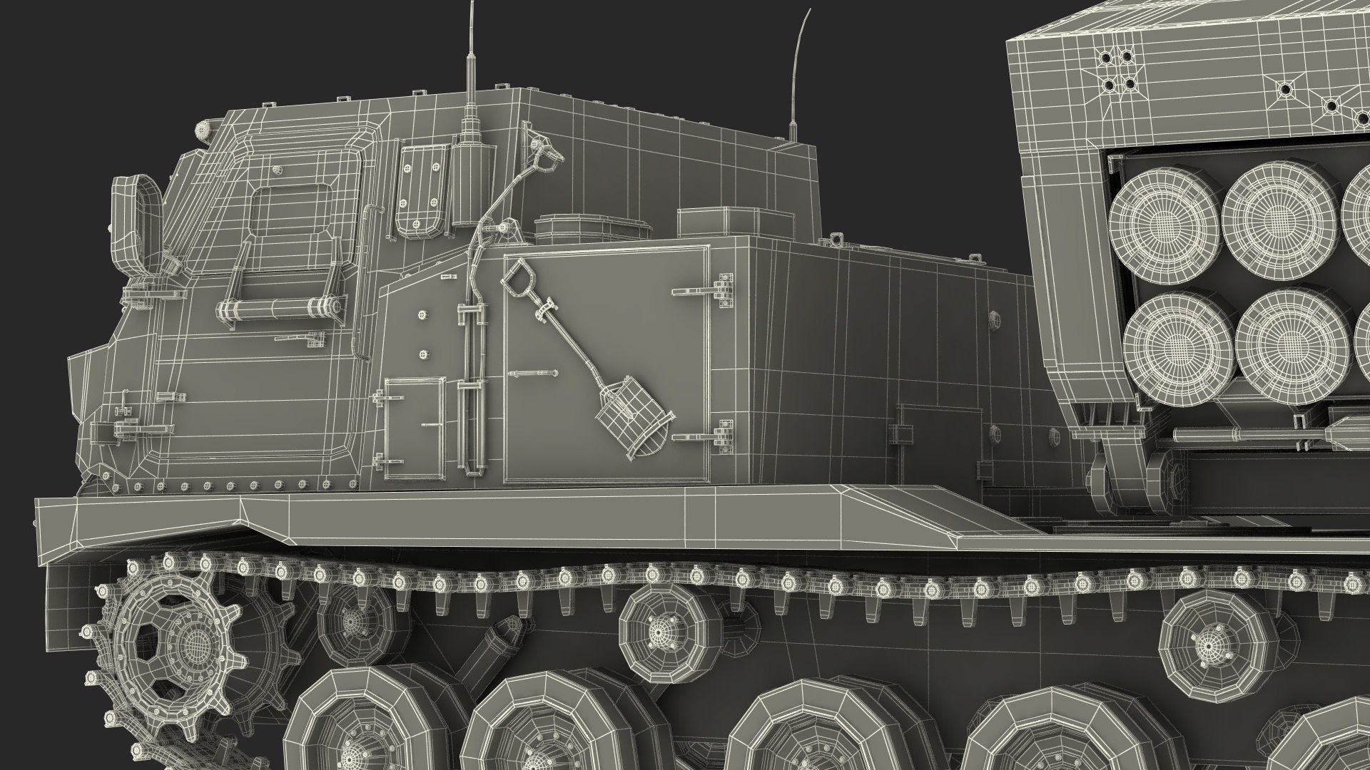 3d multiple rocket launcher m270 mlrs model