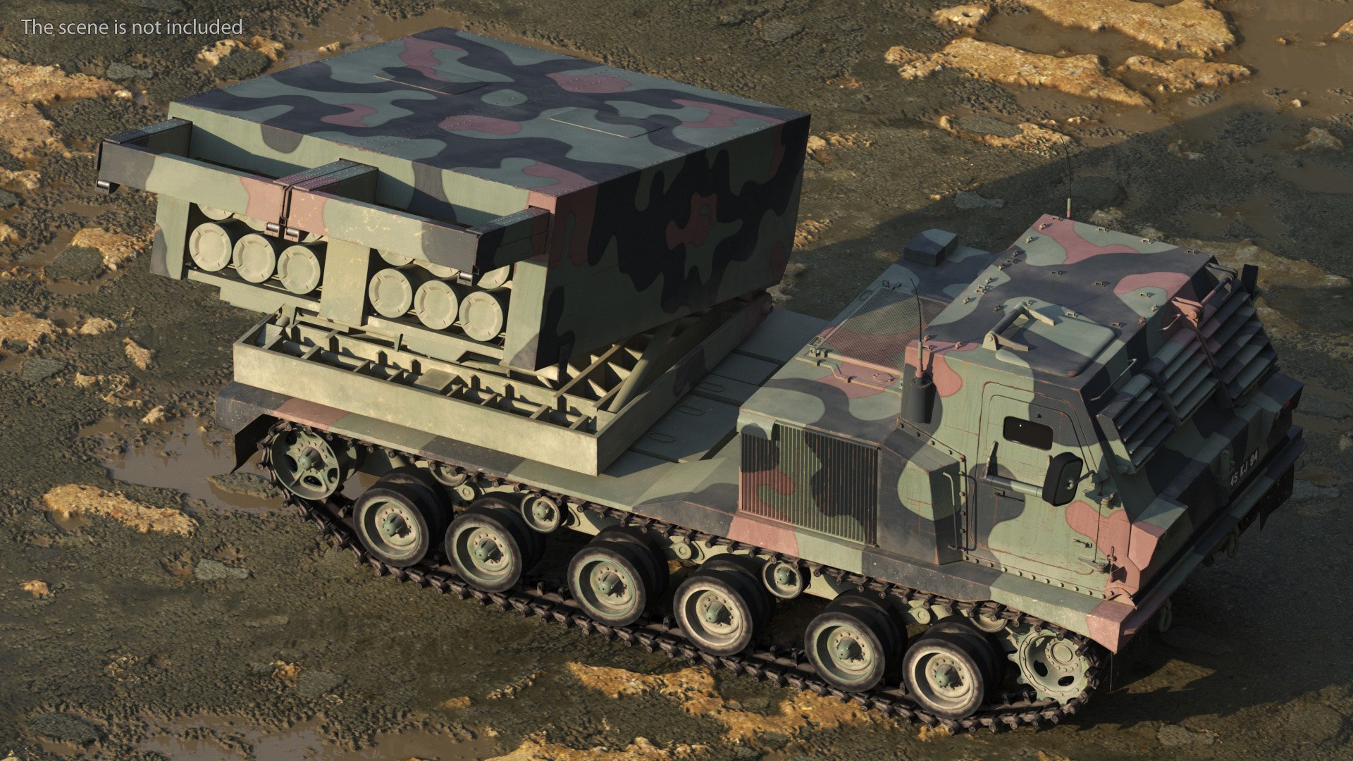 3d multiple rocket launcher m270 mlrs model