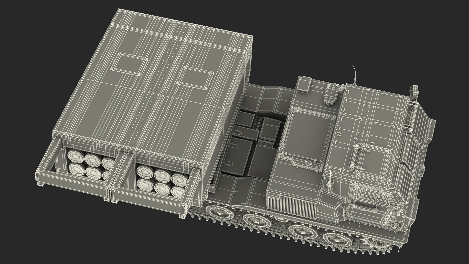 3d multiple rocket launcher m270 mlrs model
