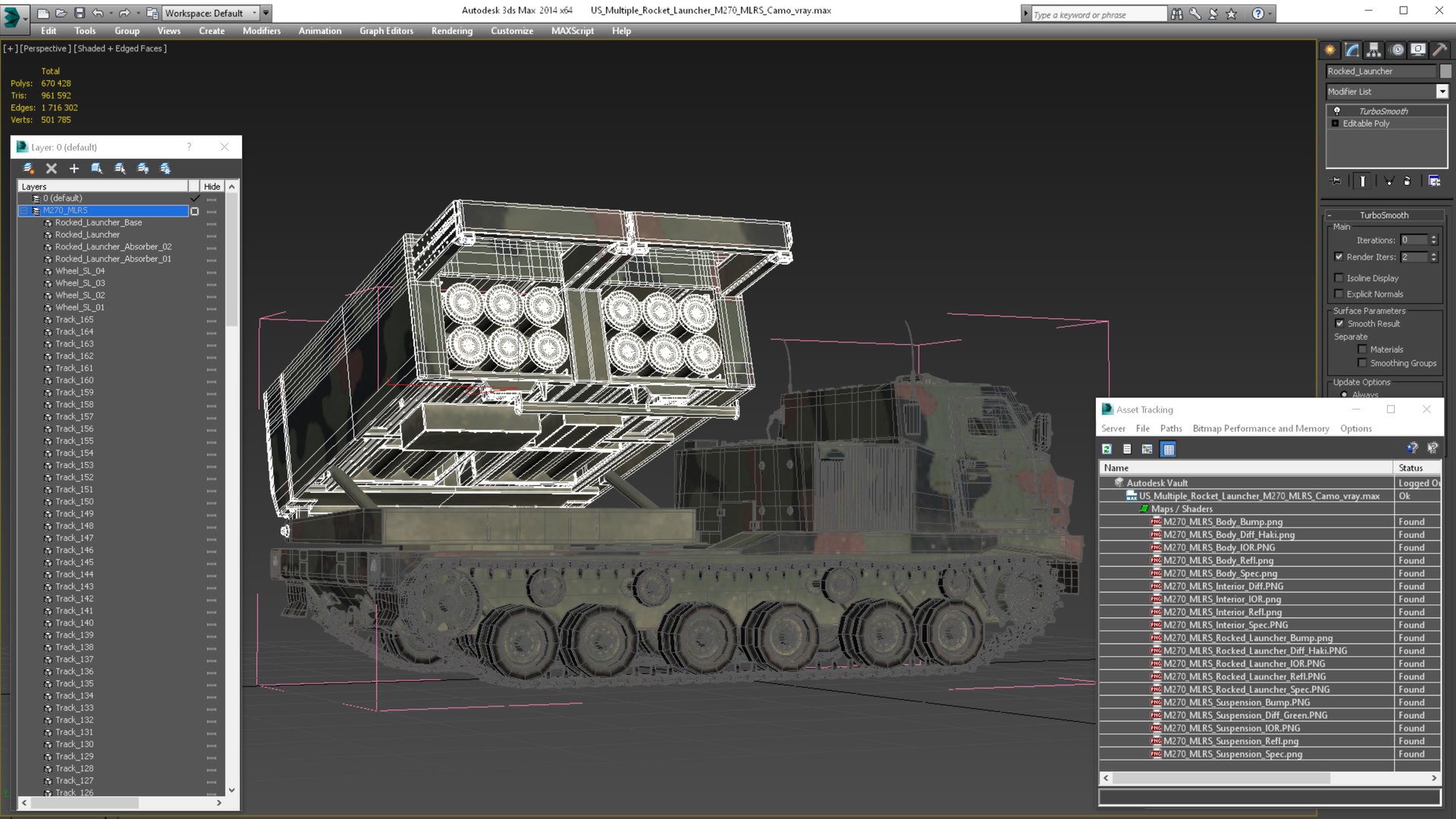 3d Multiple Rocket Launcher M270 Mlrs Model