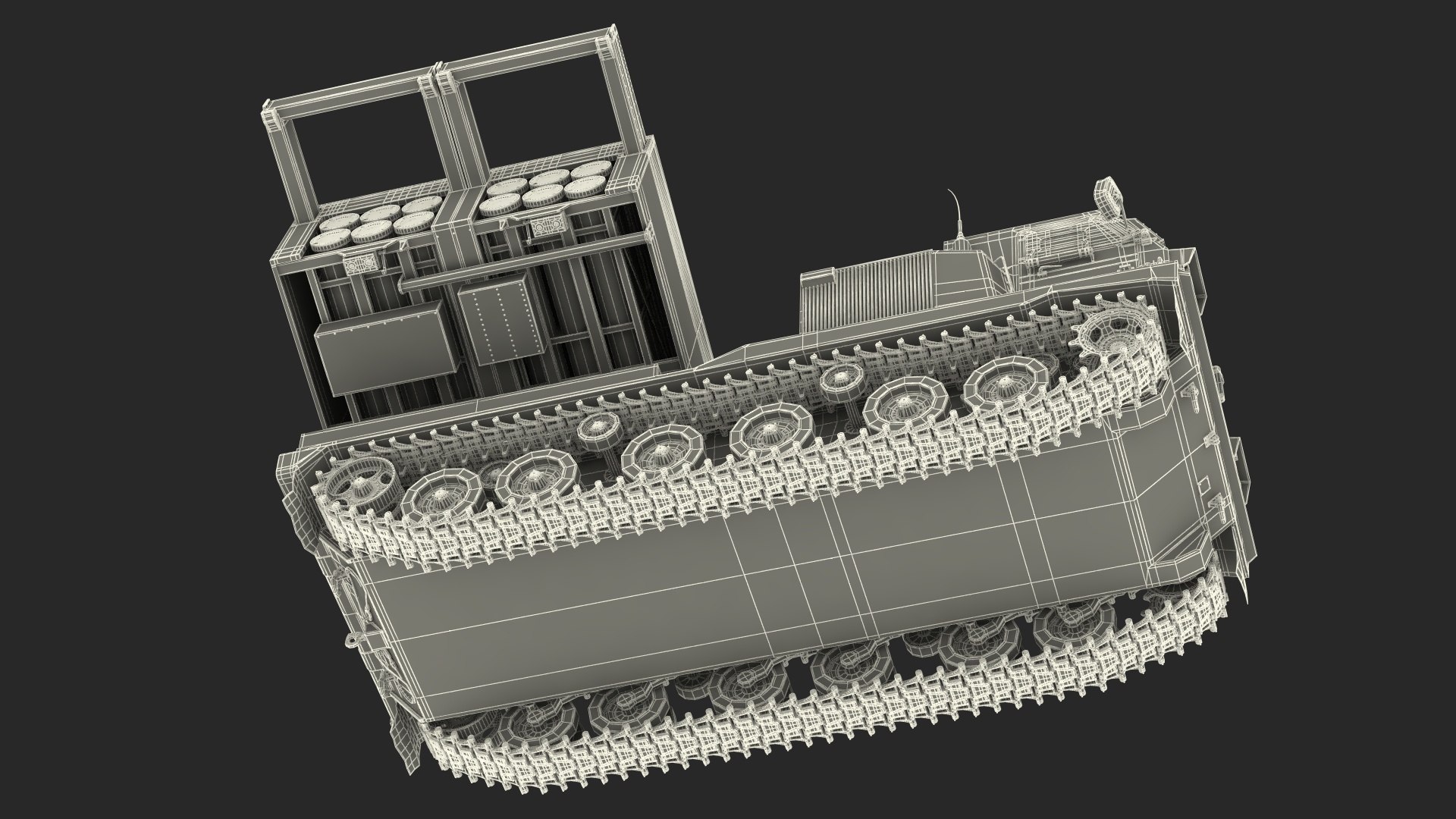 3d multiple rocket launcher m270 mlrs model