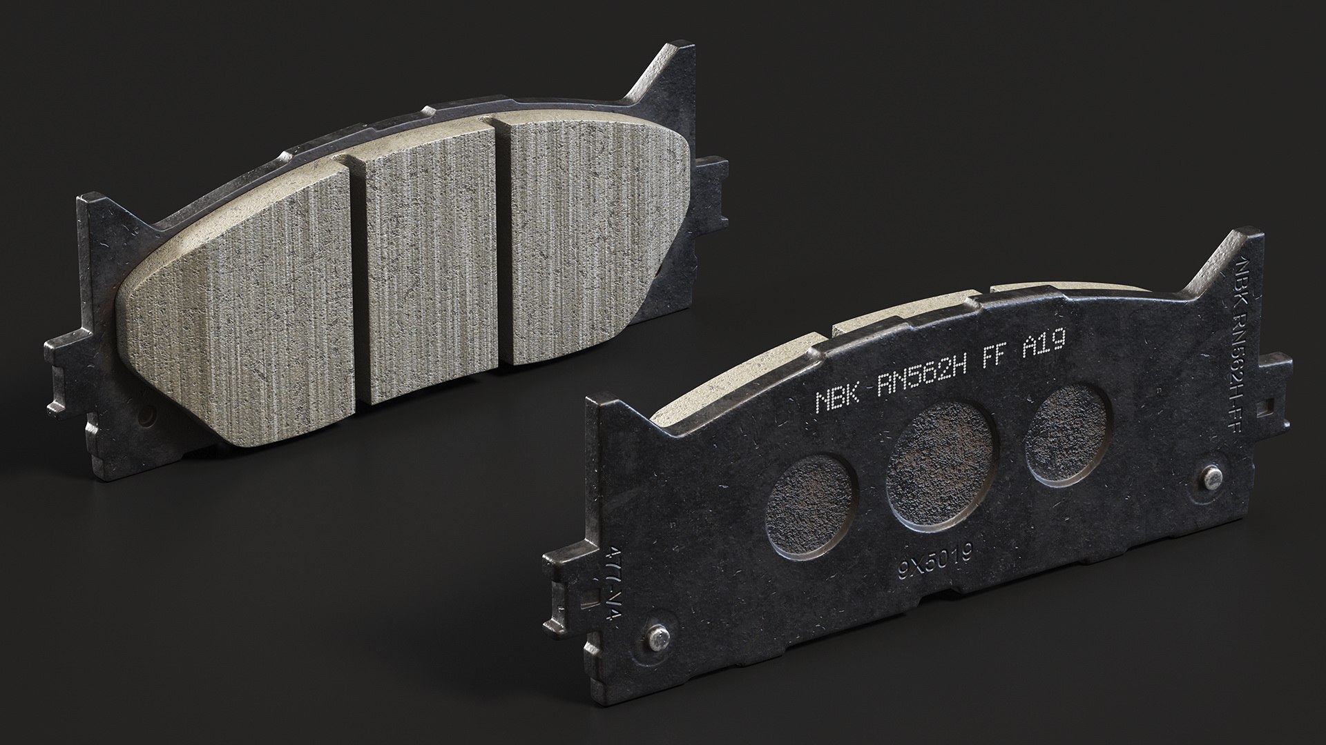 Front Brake Disk Pad 3D Model - TurboSquid 1958544