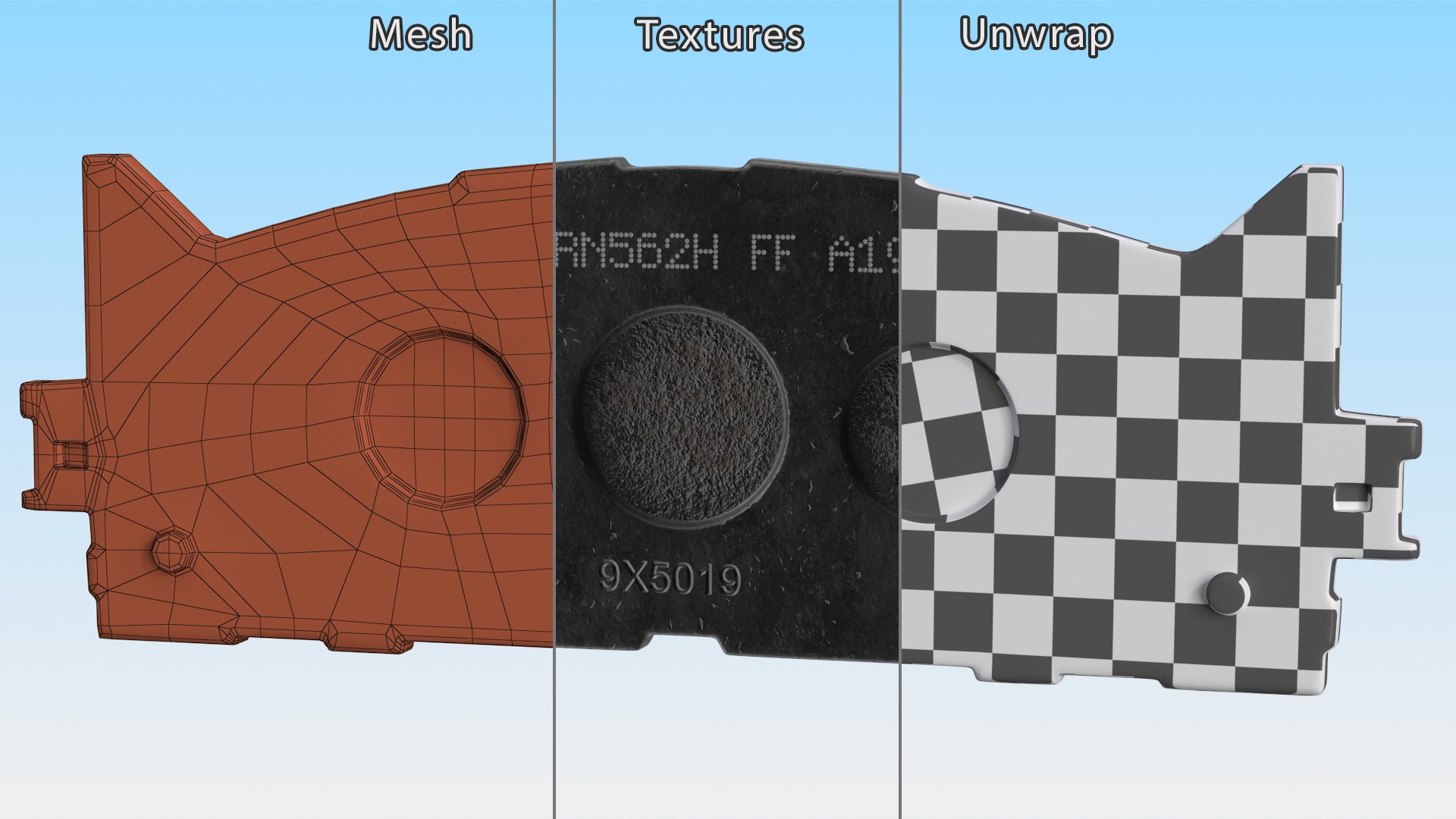 Front Brake Disk Pad 3D model - TurboSquid 1958544