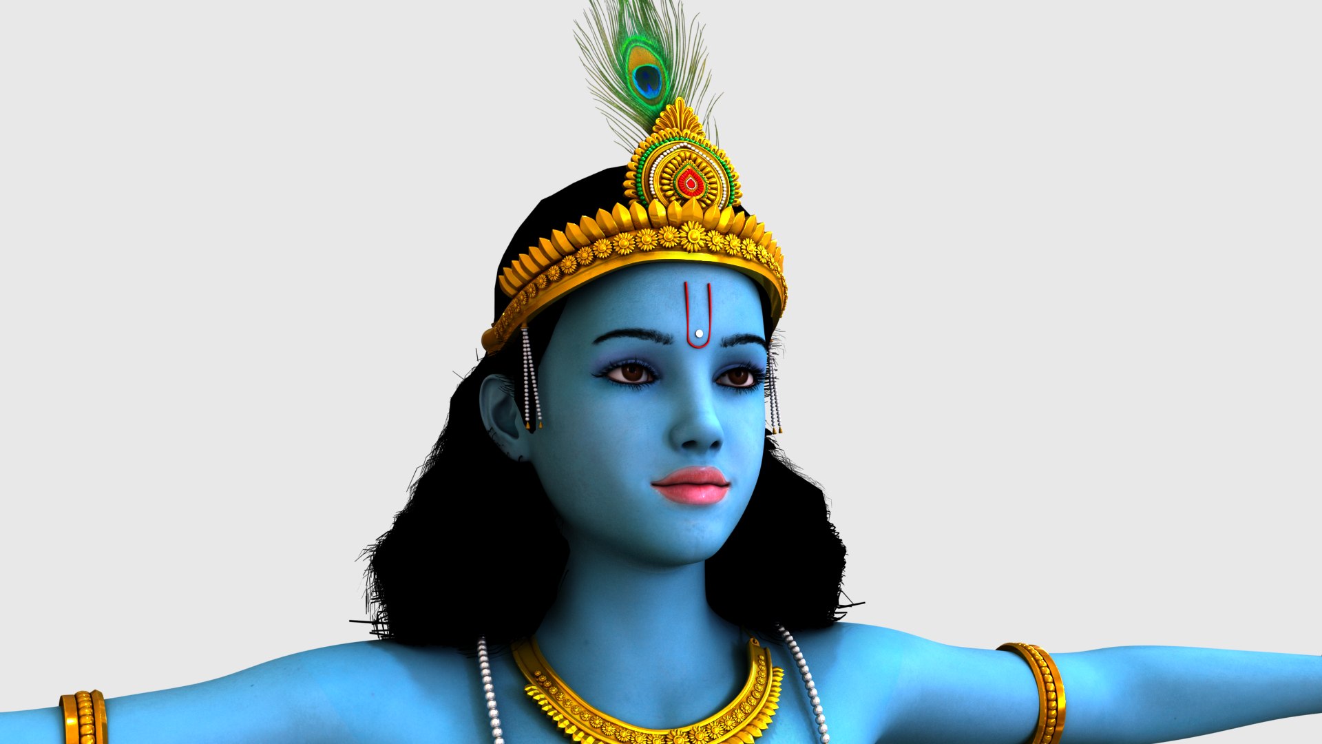 3D Young Krishna T Pose - TurboSquid 2086603