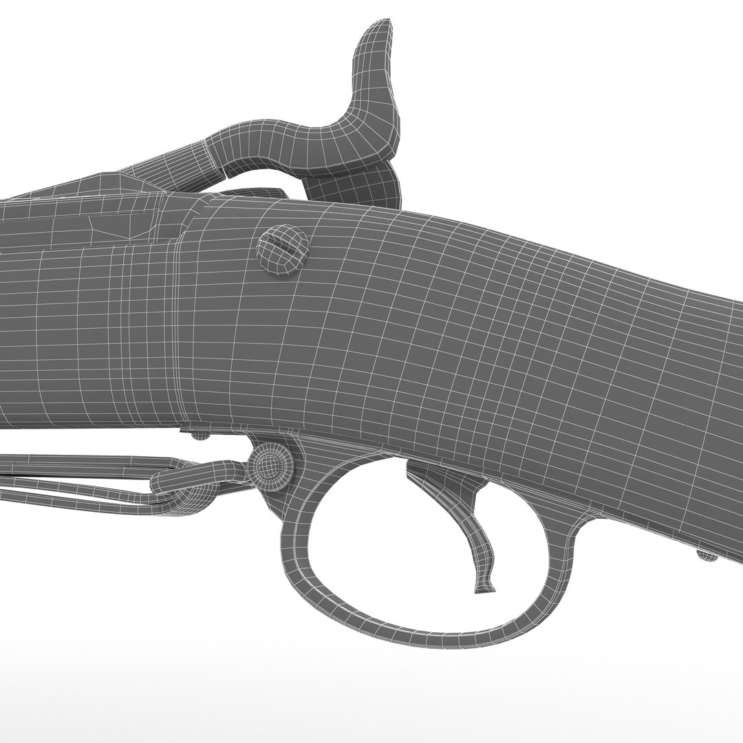 3d photorealistic springfield musket rifles