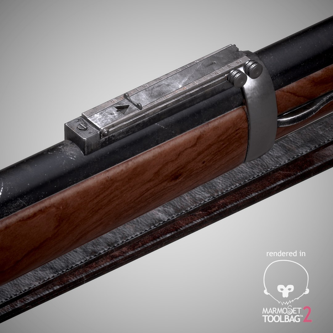 3d photorealistic springfield musket rifles