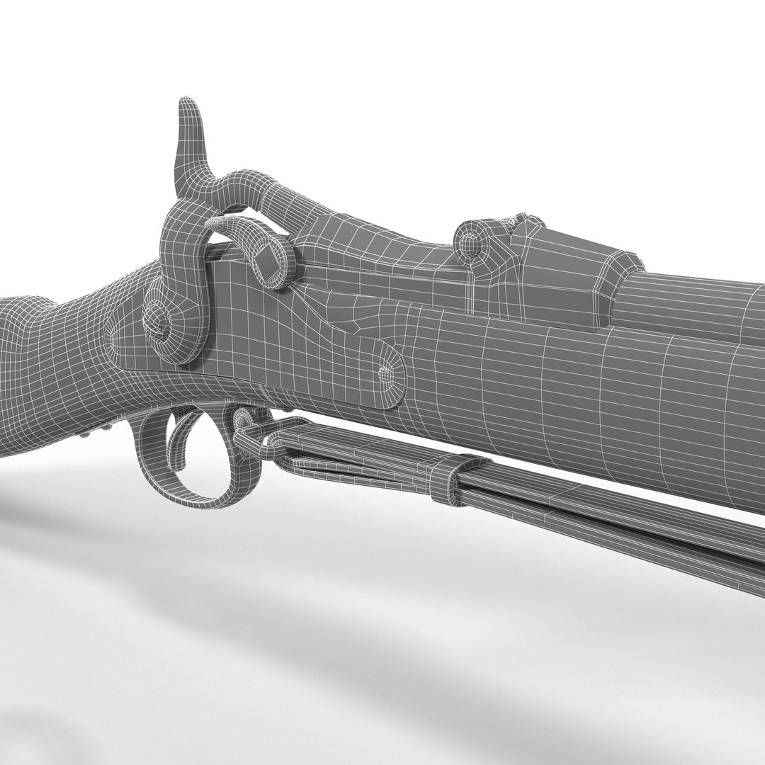3d photorealistic springfield musket rifles