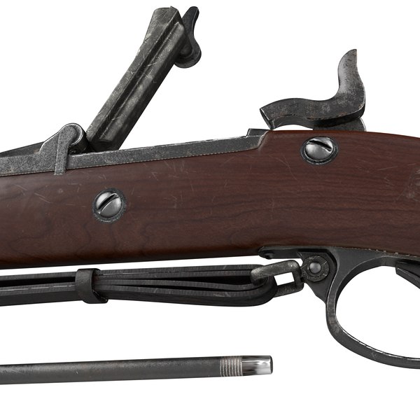 3d photorealistic springfield musket rifles
