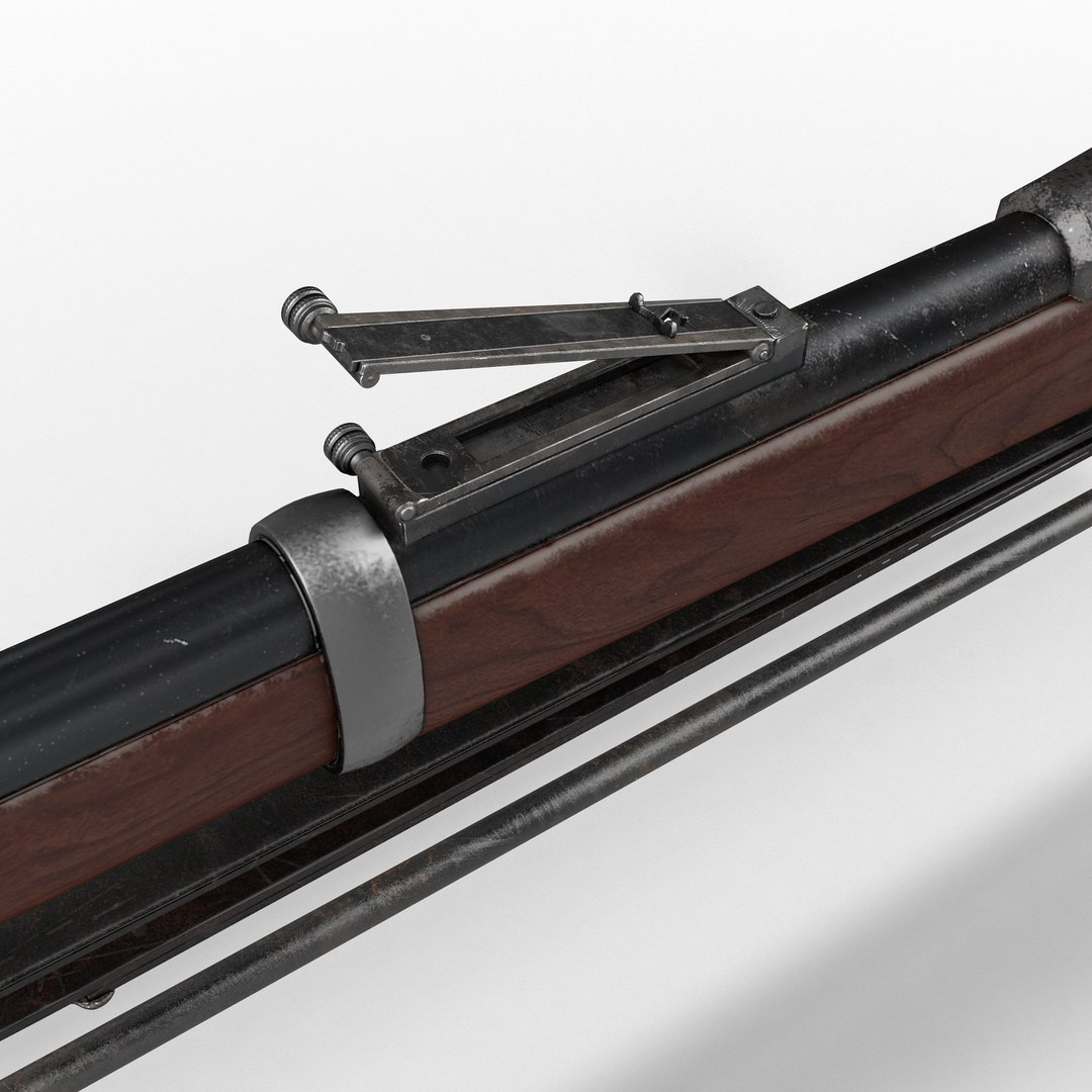 3d photorealistic springfield musket rifles