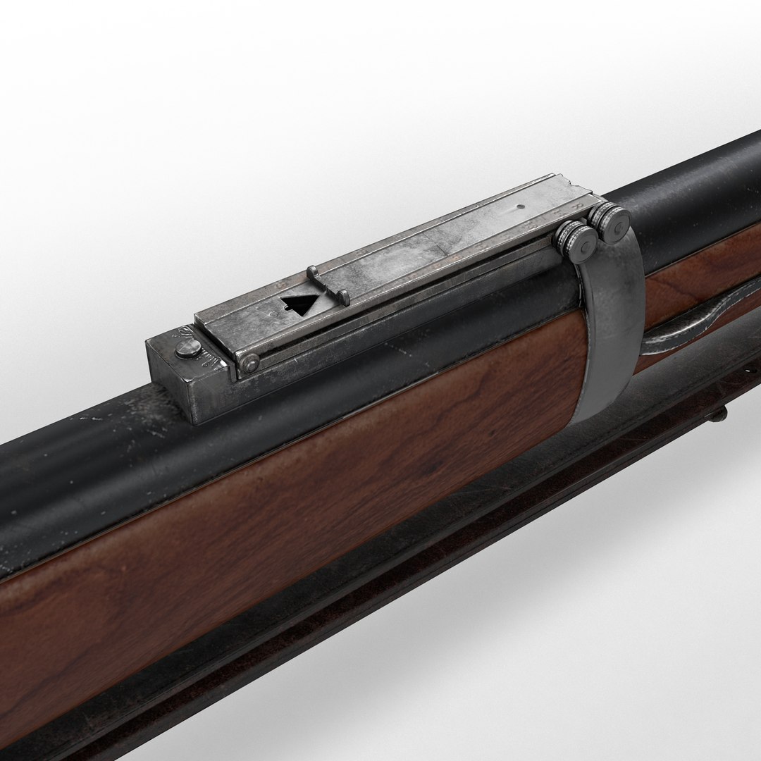 3d photorealistic springfield musket rifles
