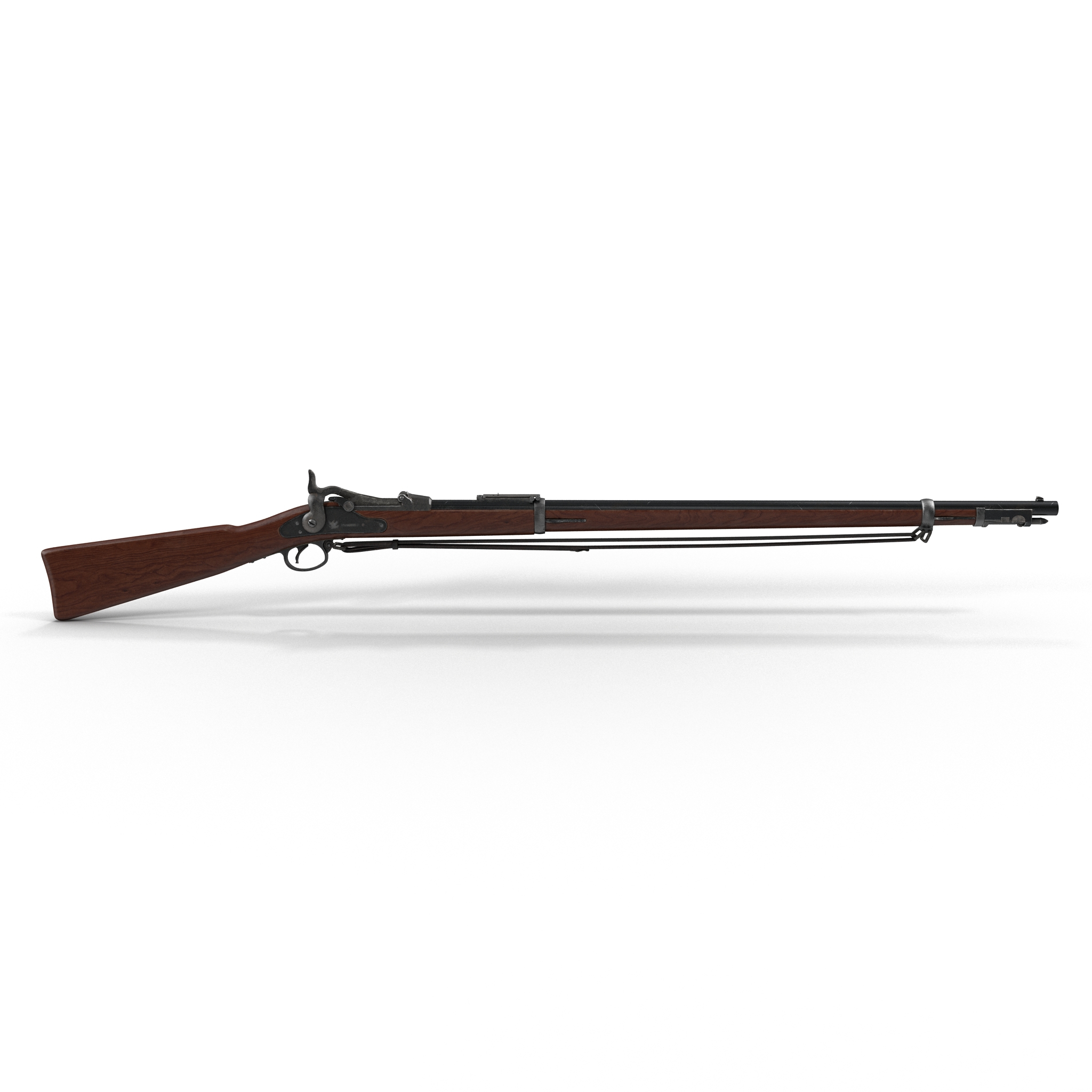 3d photorealistic springfield musket rifles