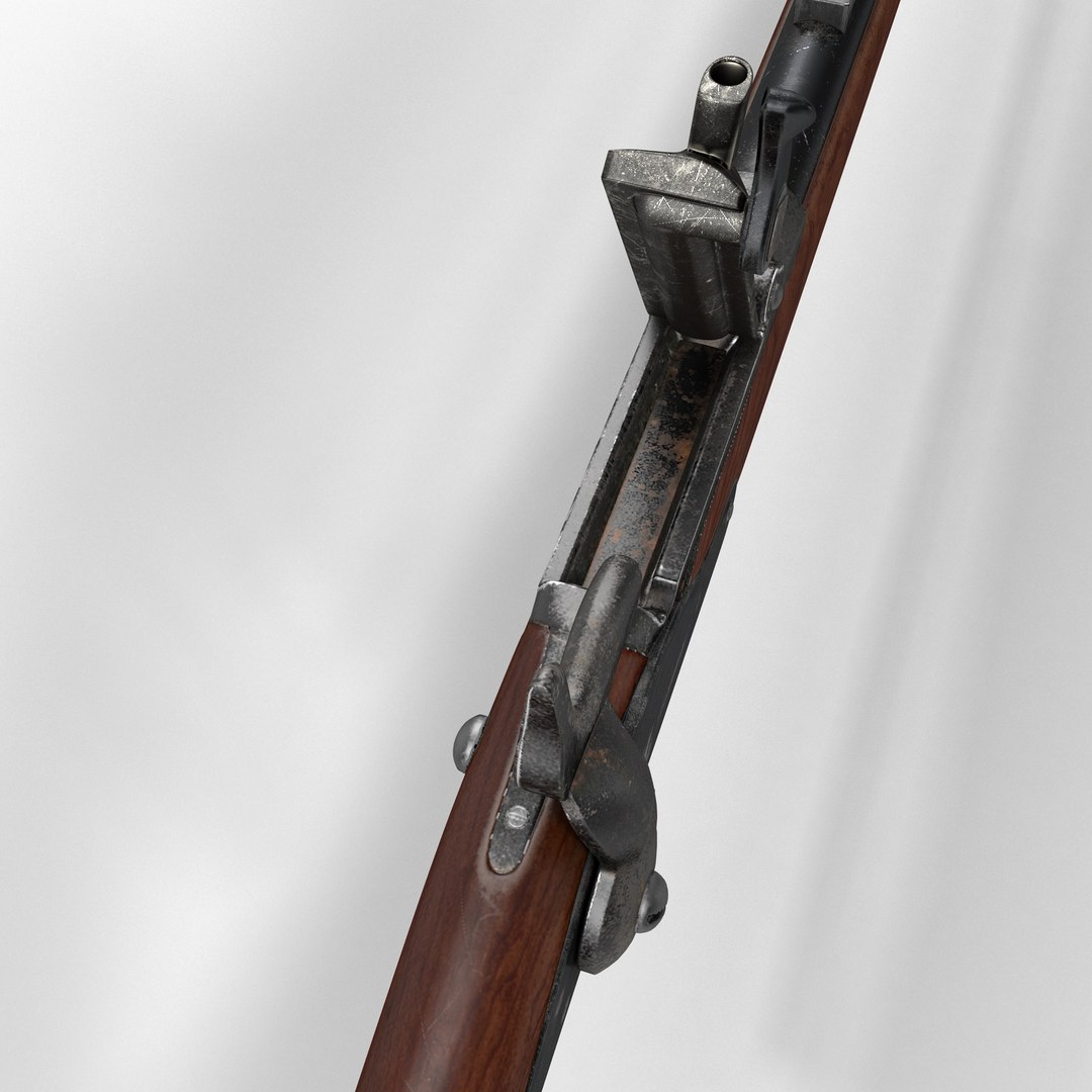 3d photorealistic springfield musket rifles