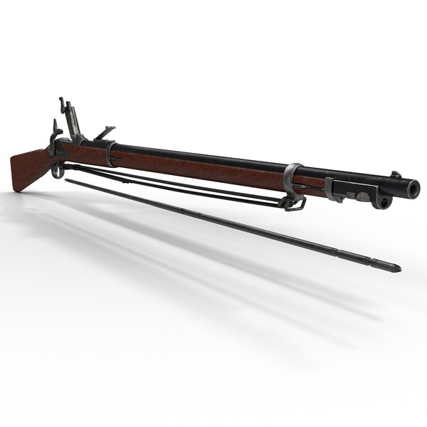 3d photorealistic springfield musket rifles