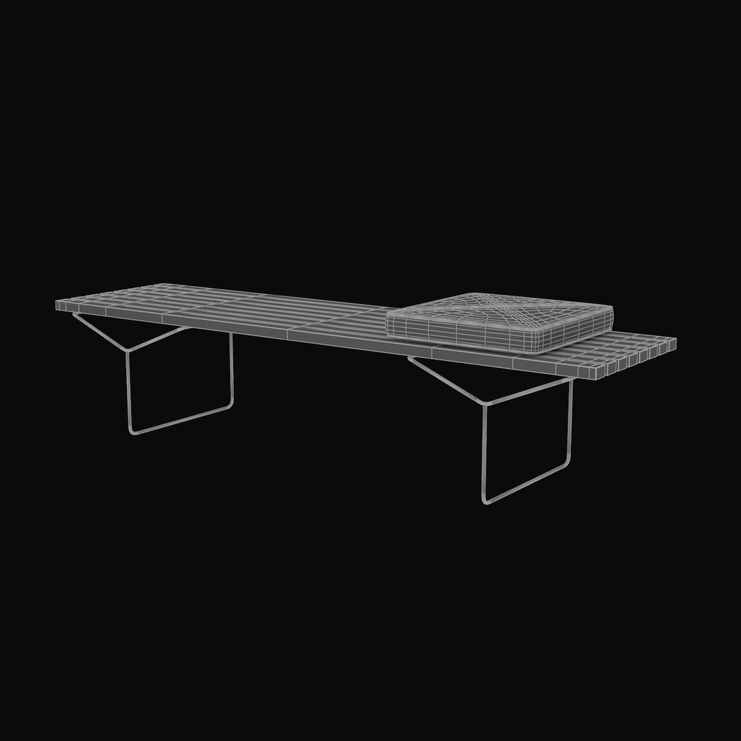 Design Bertoia Bench 3d Obj