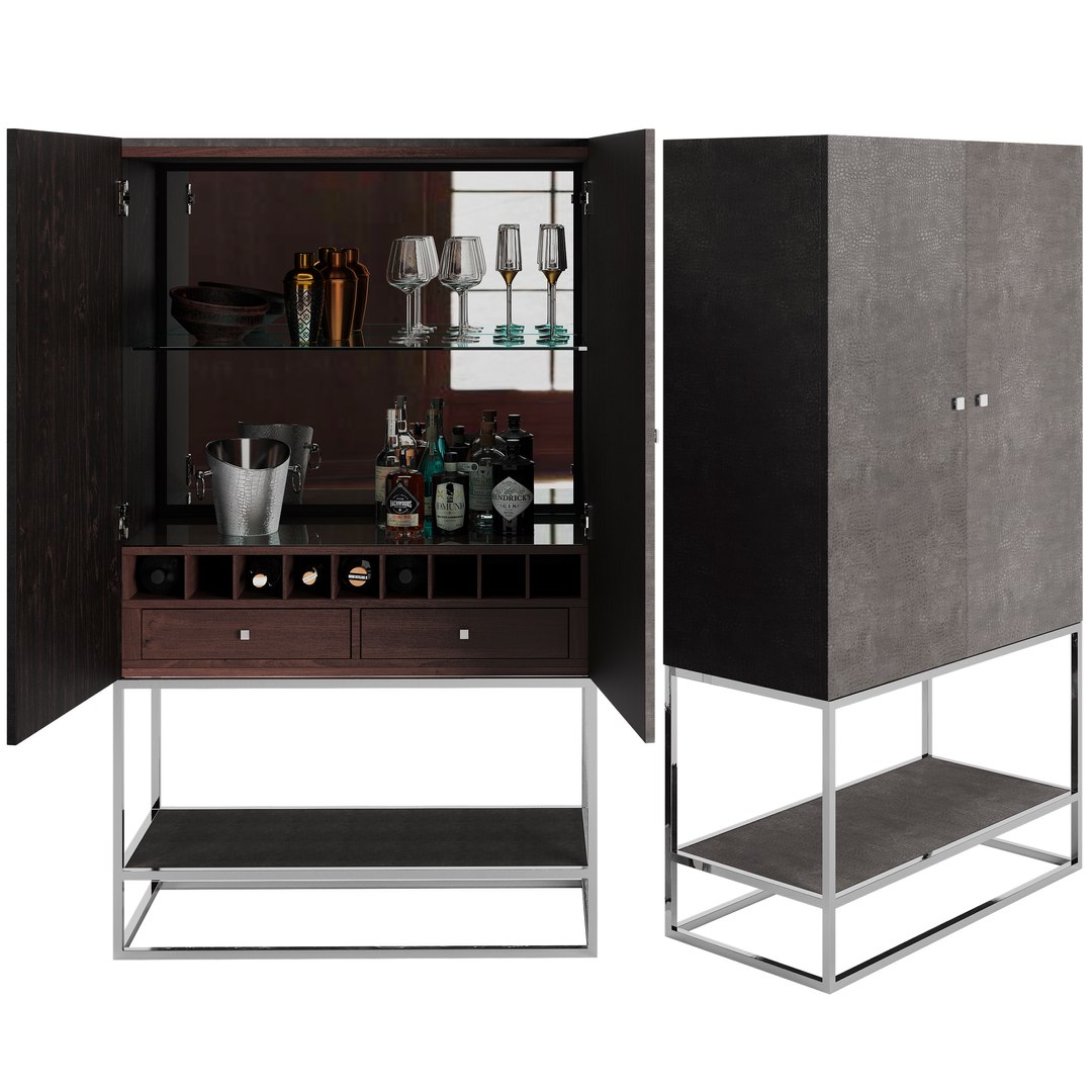 Theodore Alexander Townsend Bar Cabinet 3D model - TurboSquid 1785998