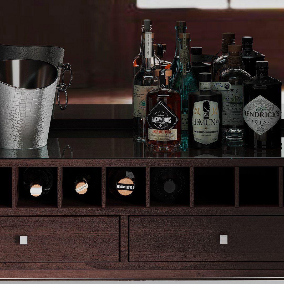 Theodore Alexander Townsend Bar Cabinet 3D model - TurboSquid 1785998