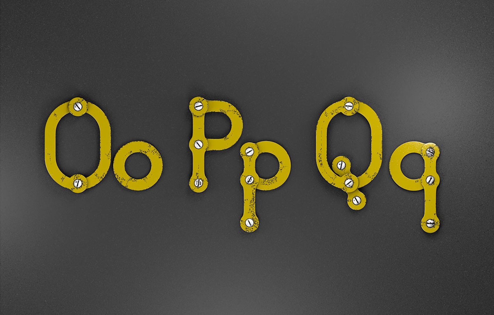 3D Opq Rusty Metal Alphabet Letters - TurboSquid 1454080