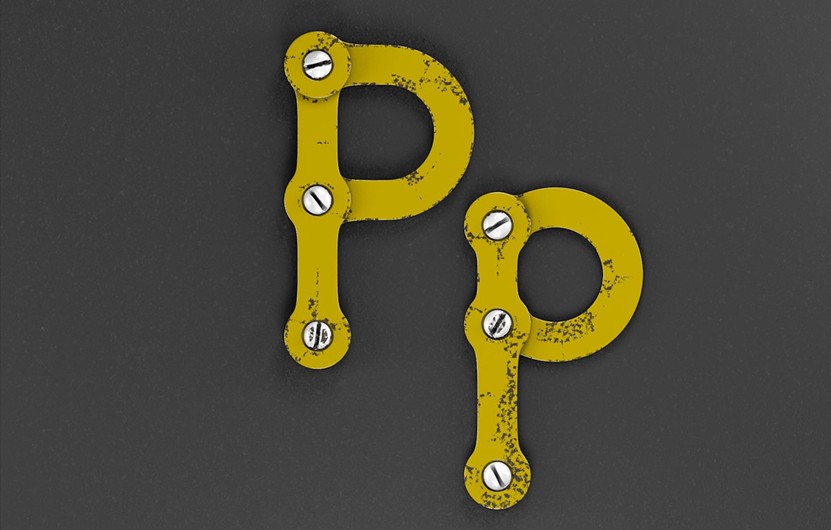 3D Opq Rusty Metal Alphabet Letters - TurboSquid 1454080