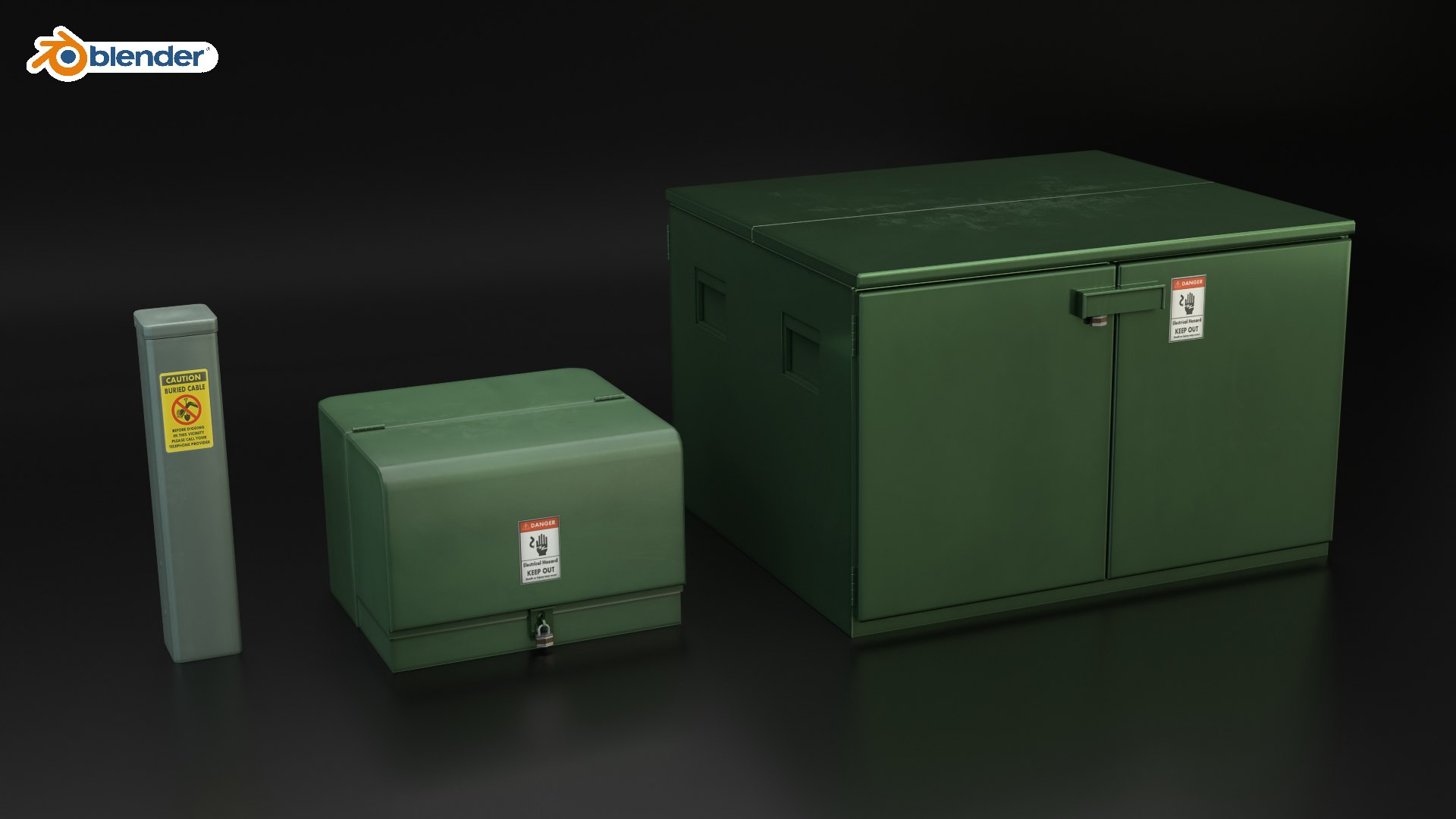 3D Utility Boxes Model - TurboSquid 1258981