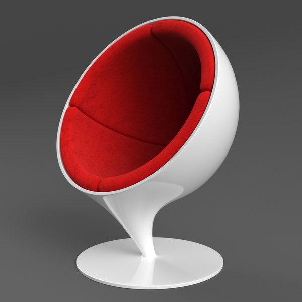 3D 3ds Max ball chair spherical
