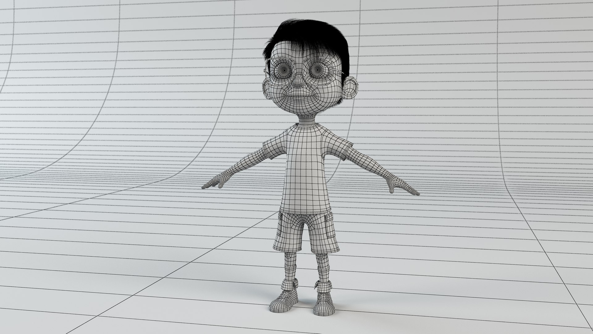 3D Model Body Rig Hair Fur - TurboSquid 1374017