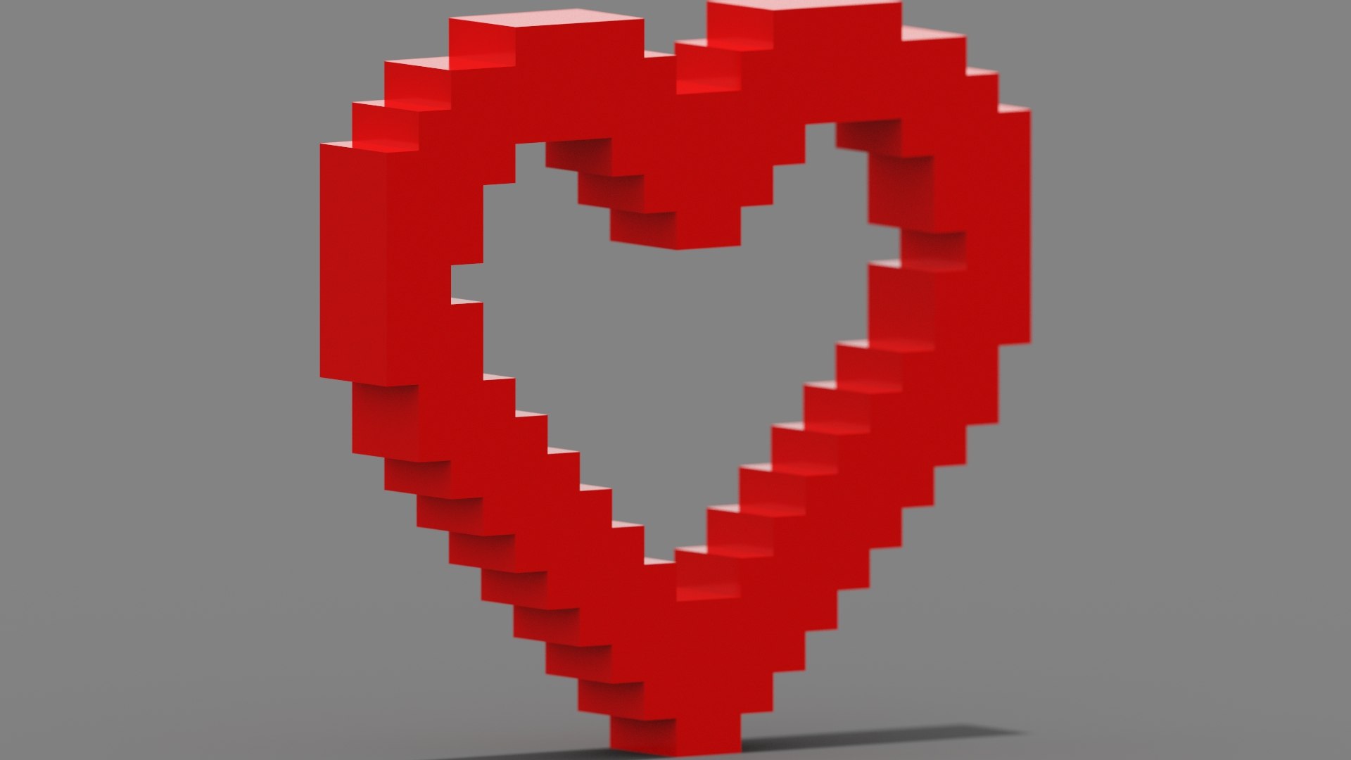 Voxel Red Heart 3D Model - TurboSquid 1853103