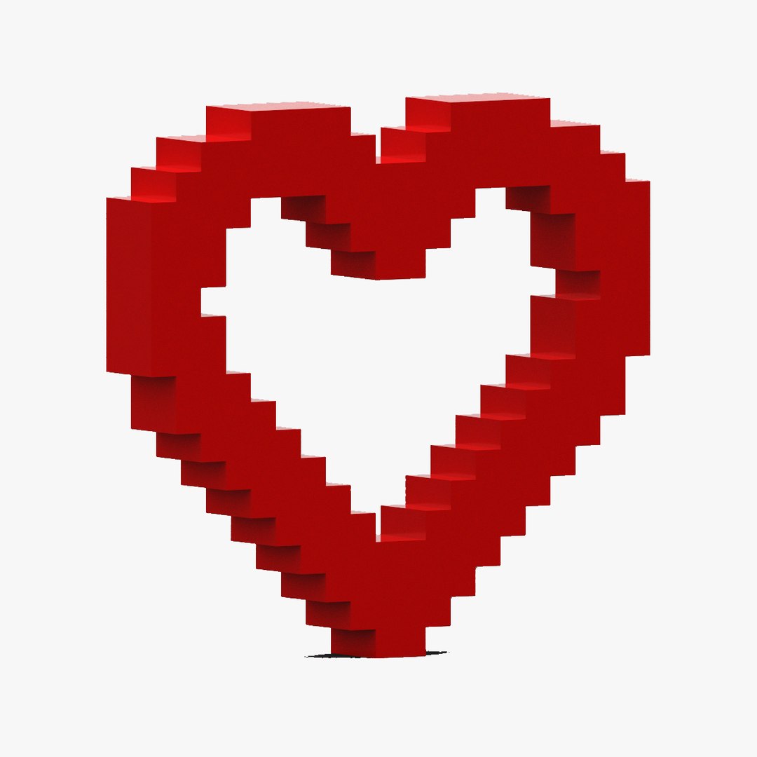 Voxel Red Heart 3D model - TurboSquid 1853103