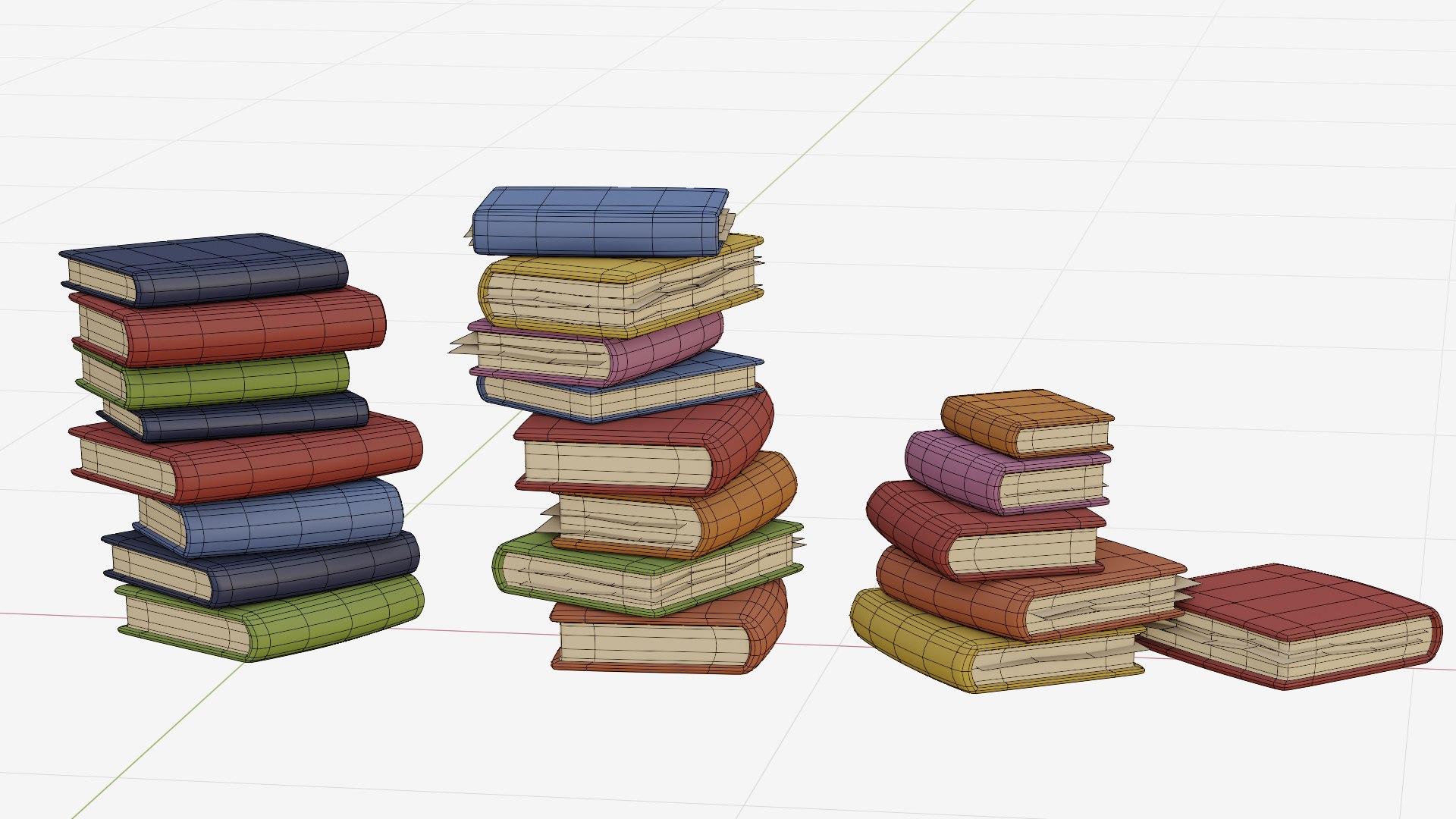 3D Low Poly Books - TurboSquid 1886657