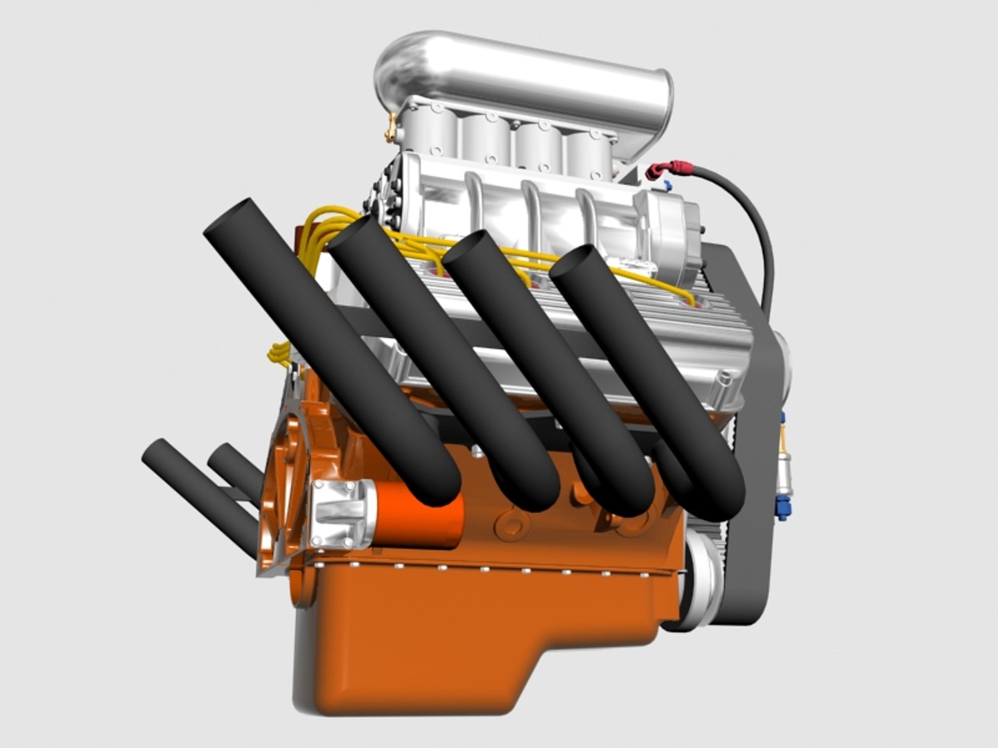 Early Hemi V8 Blower 3ds